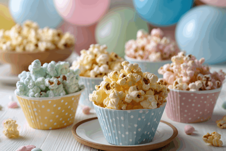 Buntes Popcorn für Kindergeburtstage